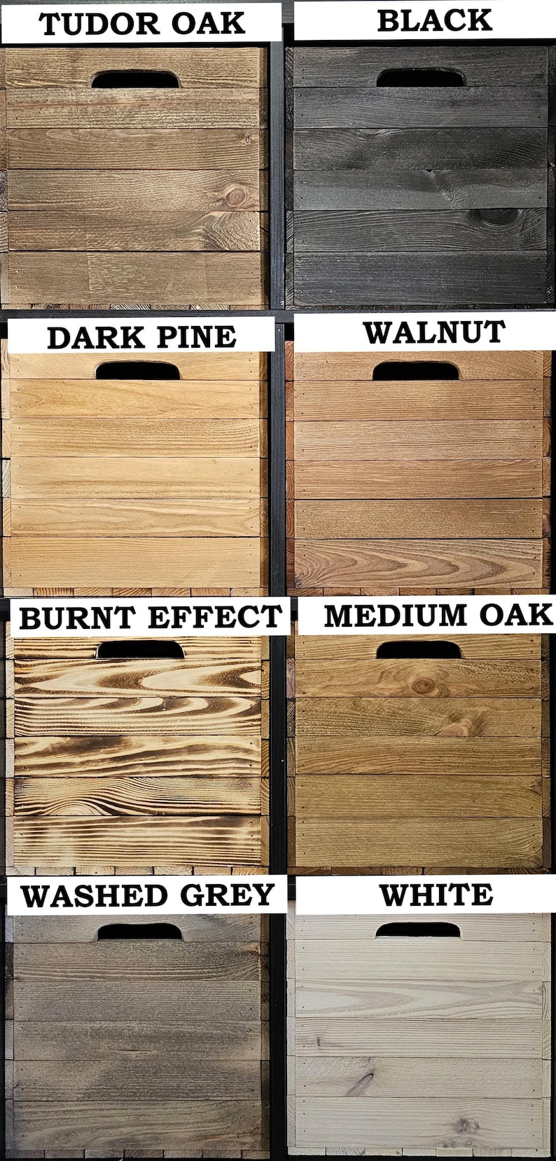 Wooden Storage Crate Kallax Box Insert With Handles 33cmx37cmx33cm | 9 ...