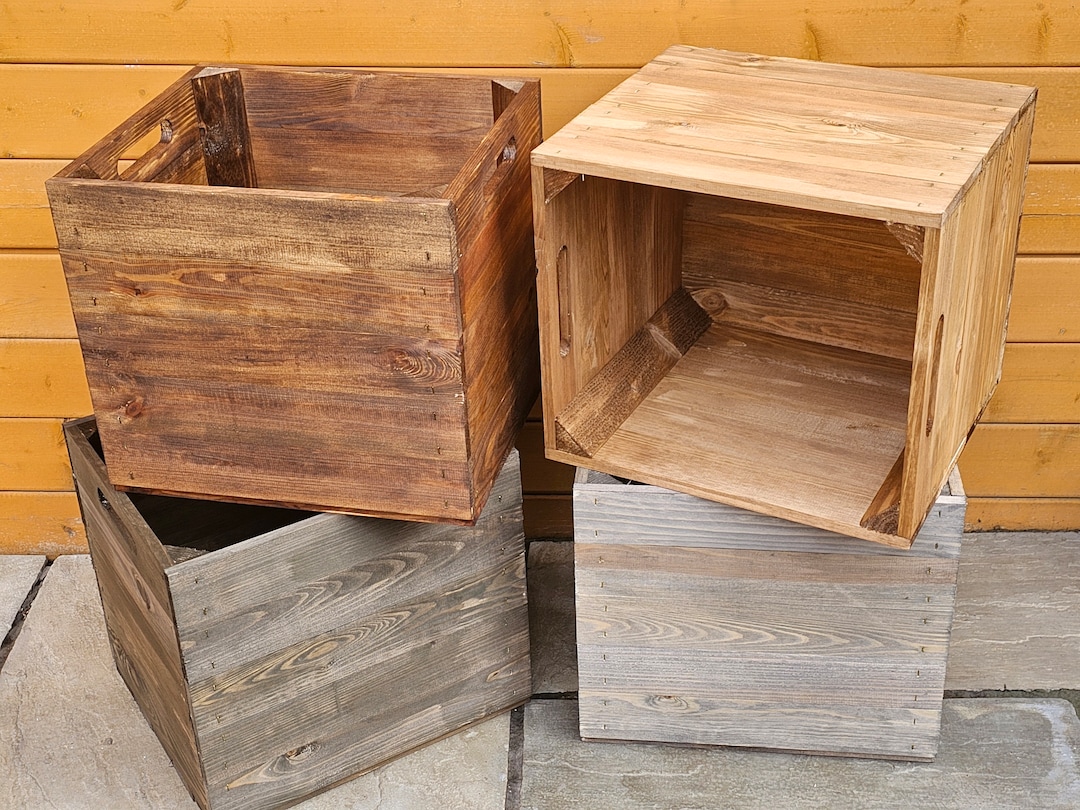 Wooden Storage Crate Kallax Box Insert With Handles 33cmx37cmx33cm | 7 ...