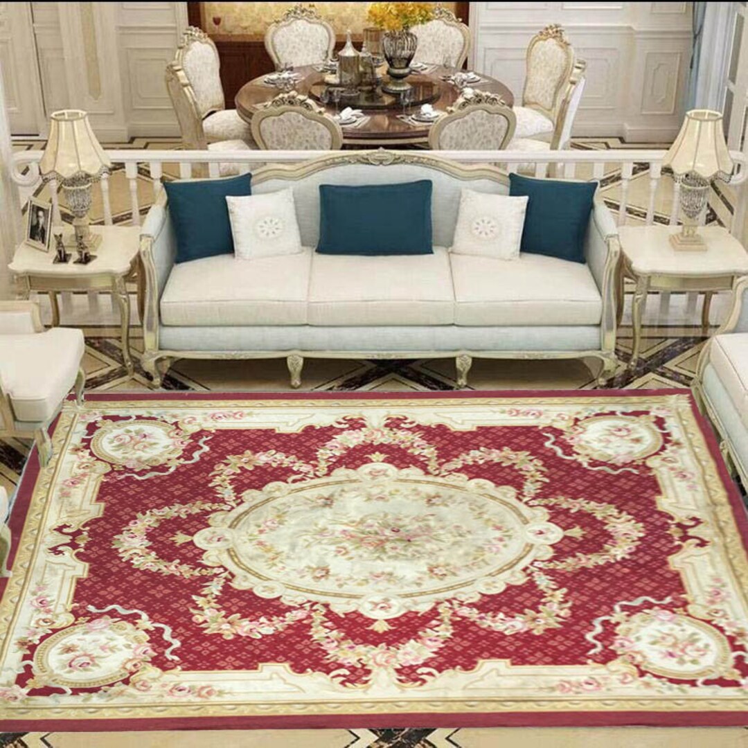 8x10 Feet French Style Aubusson Rug Hand Knotted Rug - Etsy