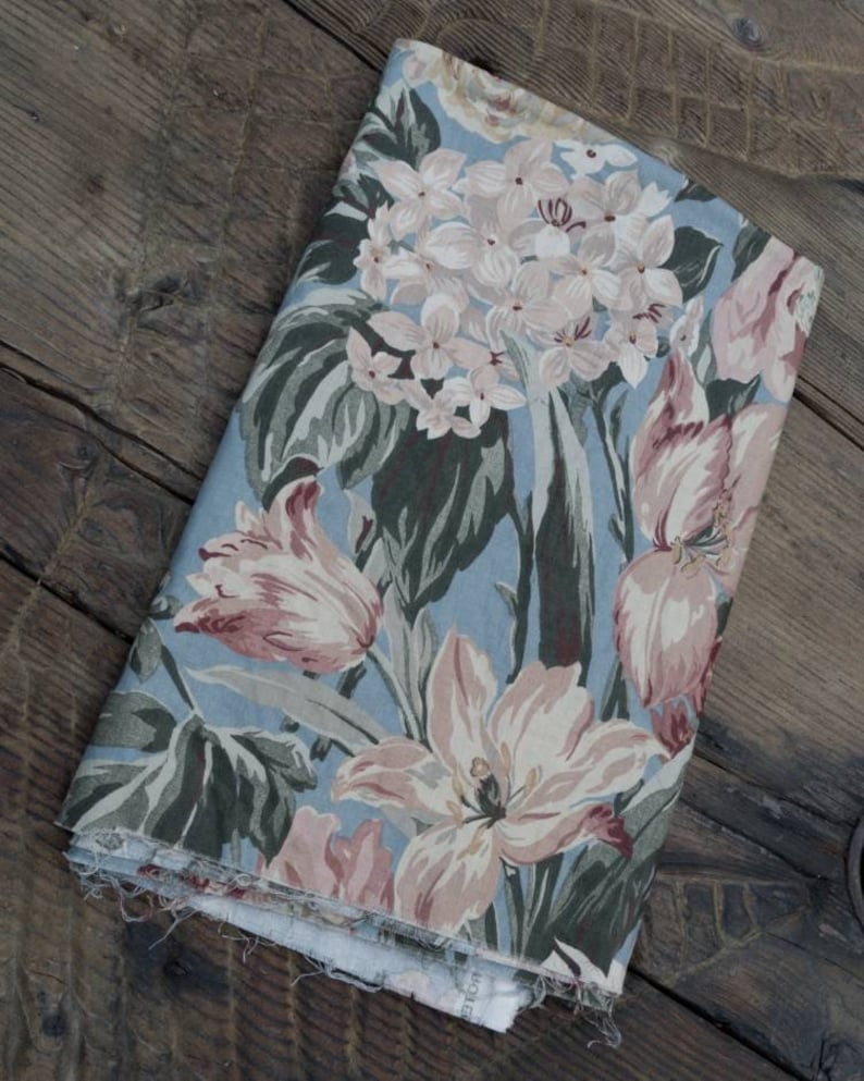 Vintage Original Bloomcraft Screen Print Fabric 1.5yds - Etsy