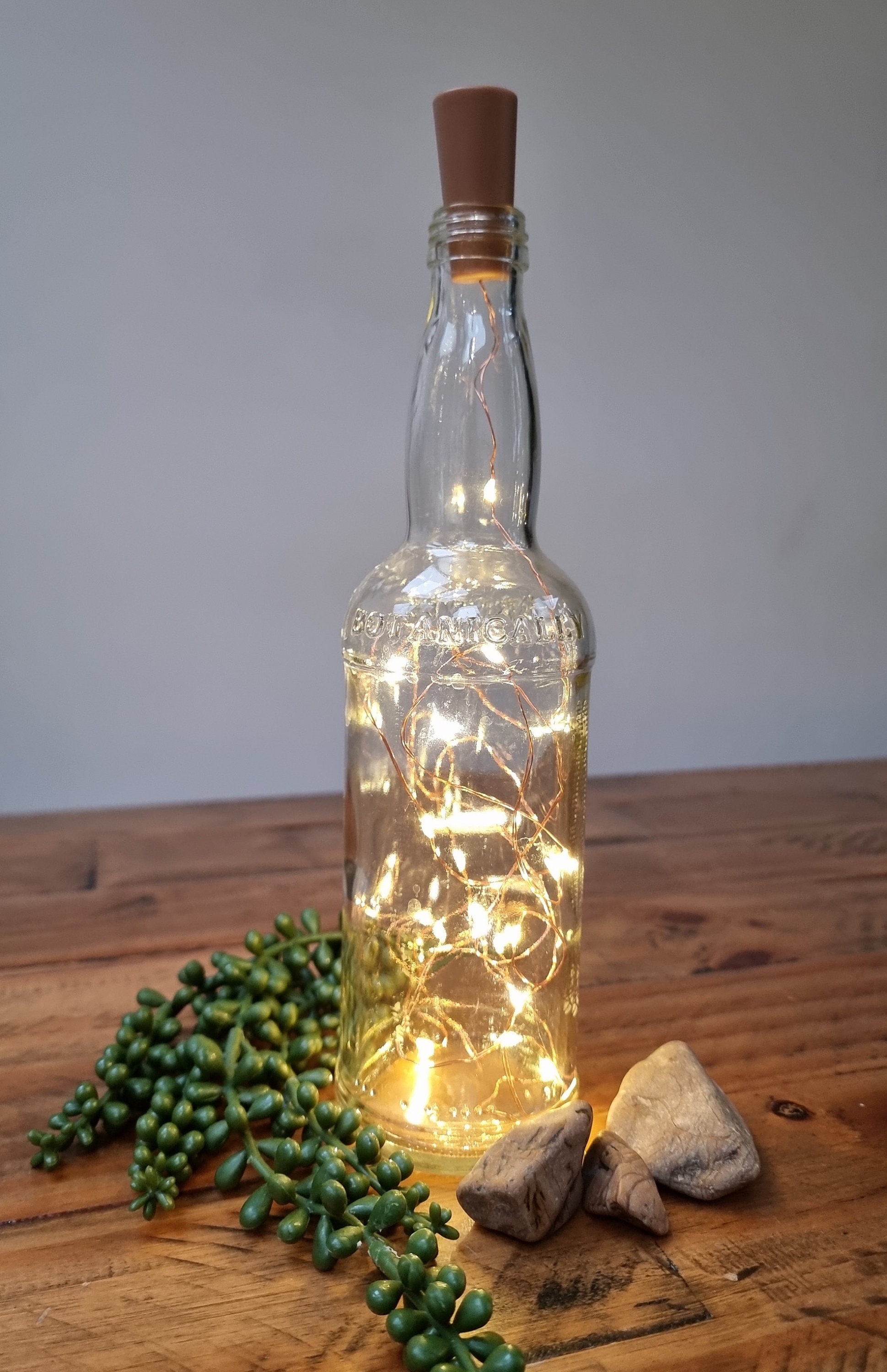 Copper Wire Firefly Fairy Glass Bottle With Warm Lights. - Etsy UK