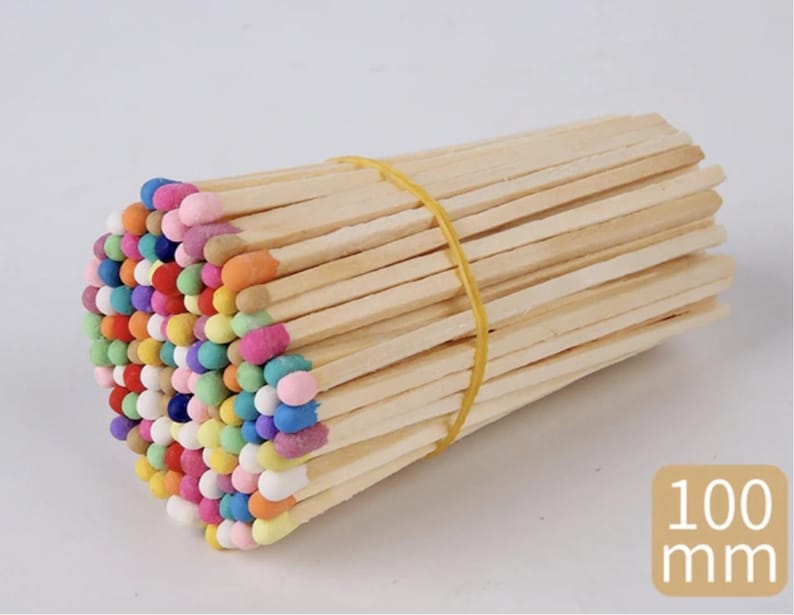 Luxury Long Coloured Matches. 100mm/10cm/4 Inches. - Etsy UK