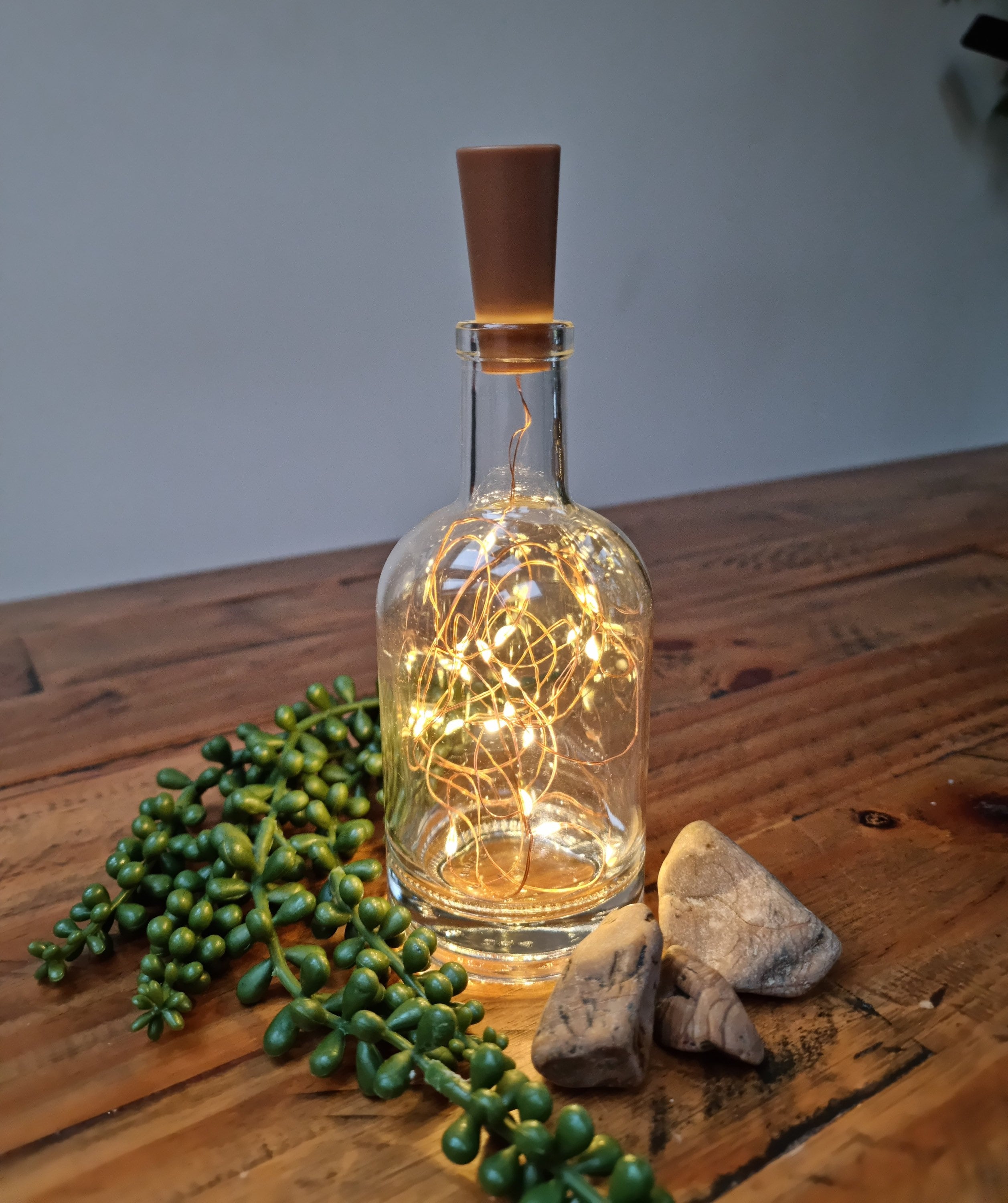 Copper Wire Firefly Fairy Glass Bottle With Warm Lights. - Etsy UK