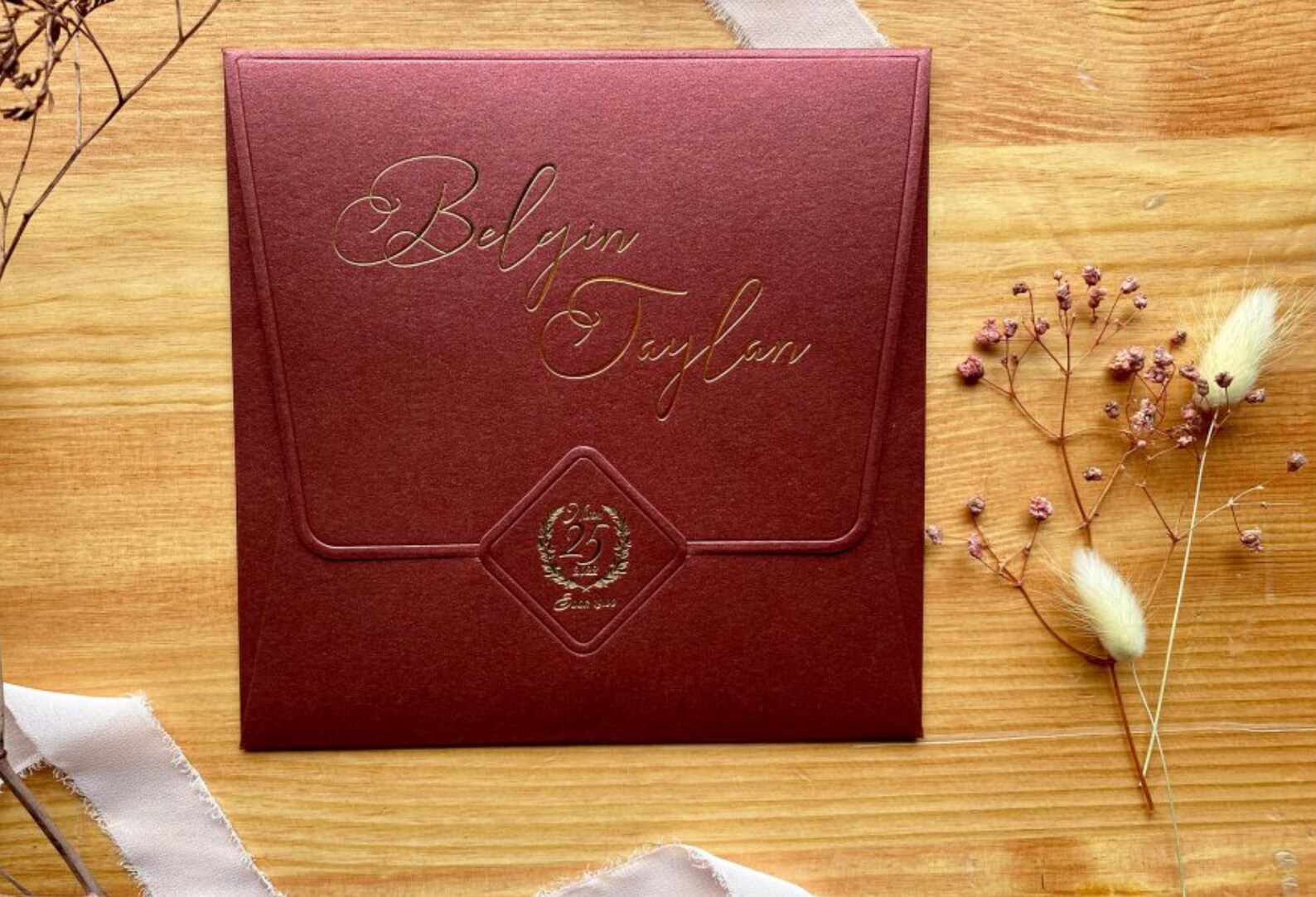 Elegant Red Acrylic Wedding Invitation Set Luxury Clear | Etsy