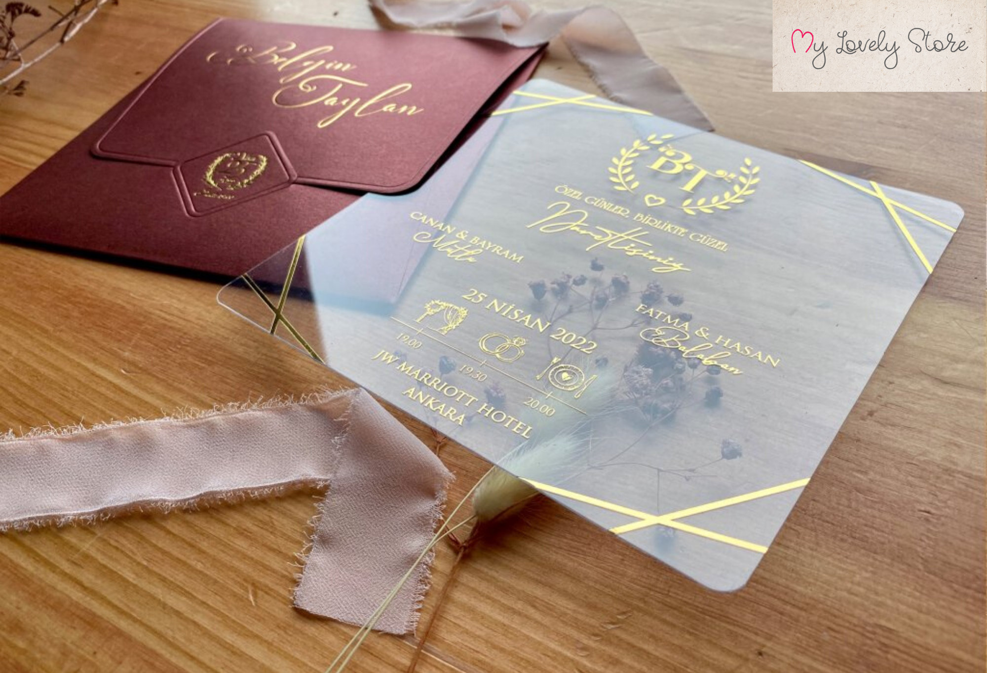 Elegant Red Printed Invites Unique Wedding Invitation Frosted and Clear ...