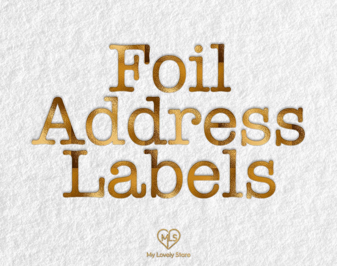 Foil Return Address Labels Clear Address Labels Custom Address Stickers ...