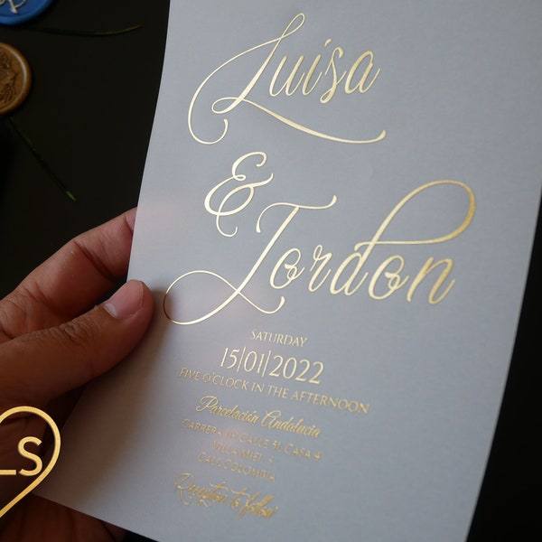 Vellum Invitations - Etsy