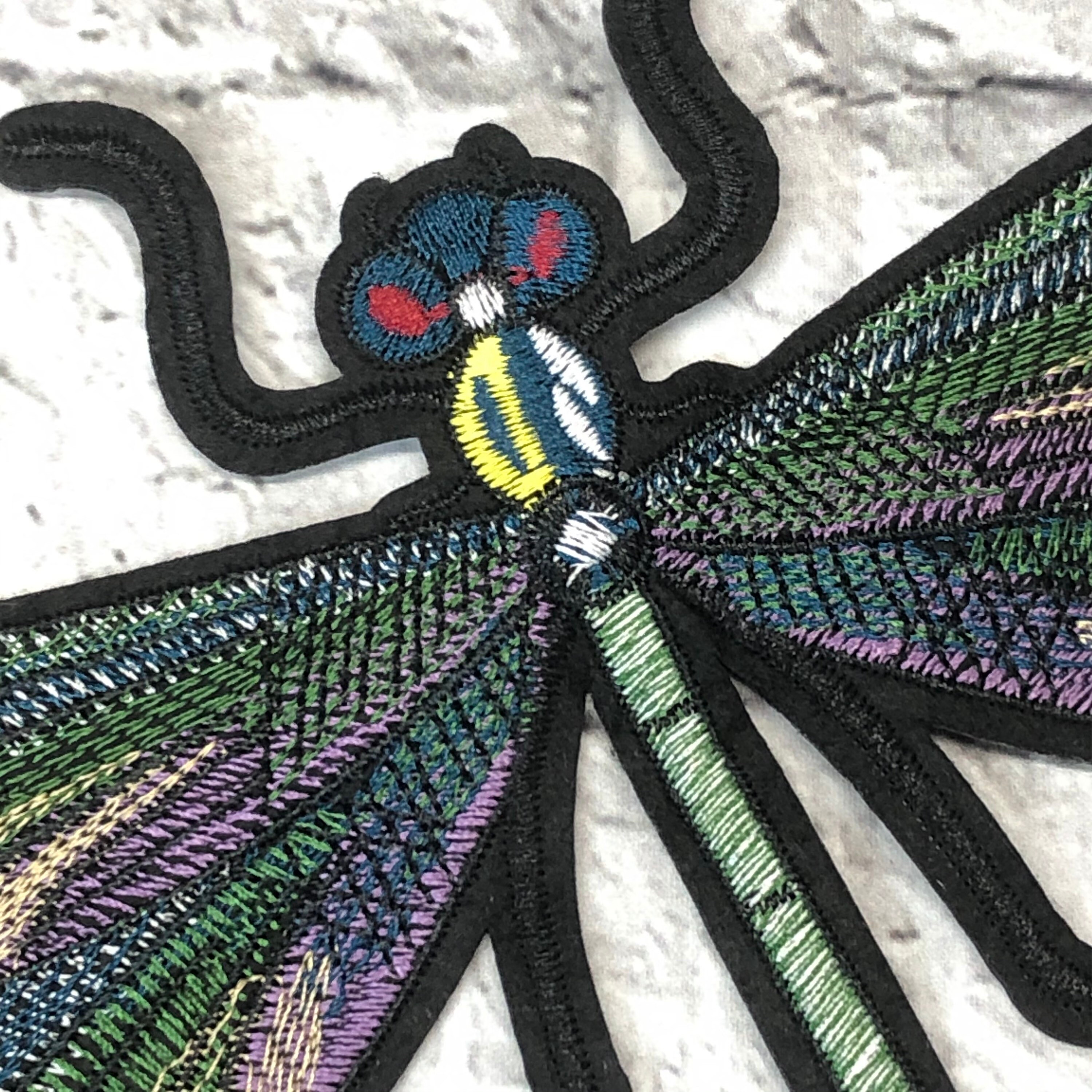 Dragonfly patch Insect patch Embroidered Iron or Sew on | Etsy