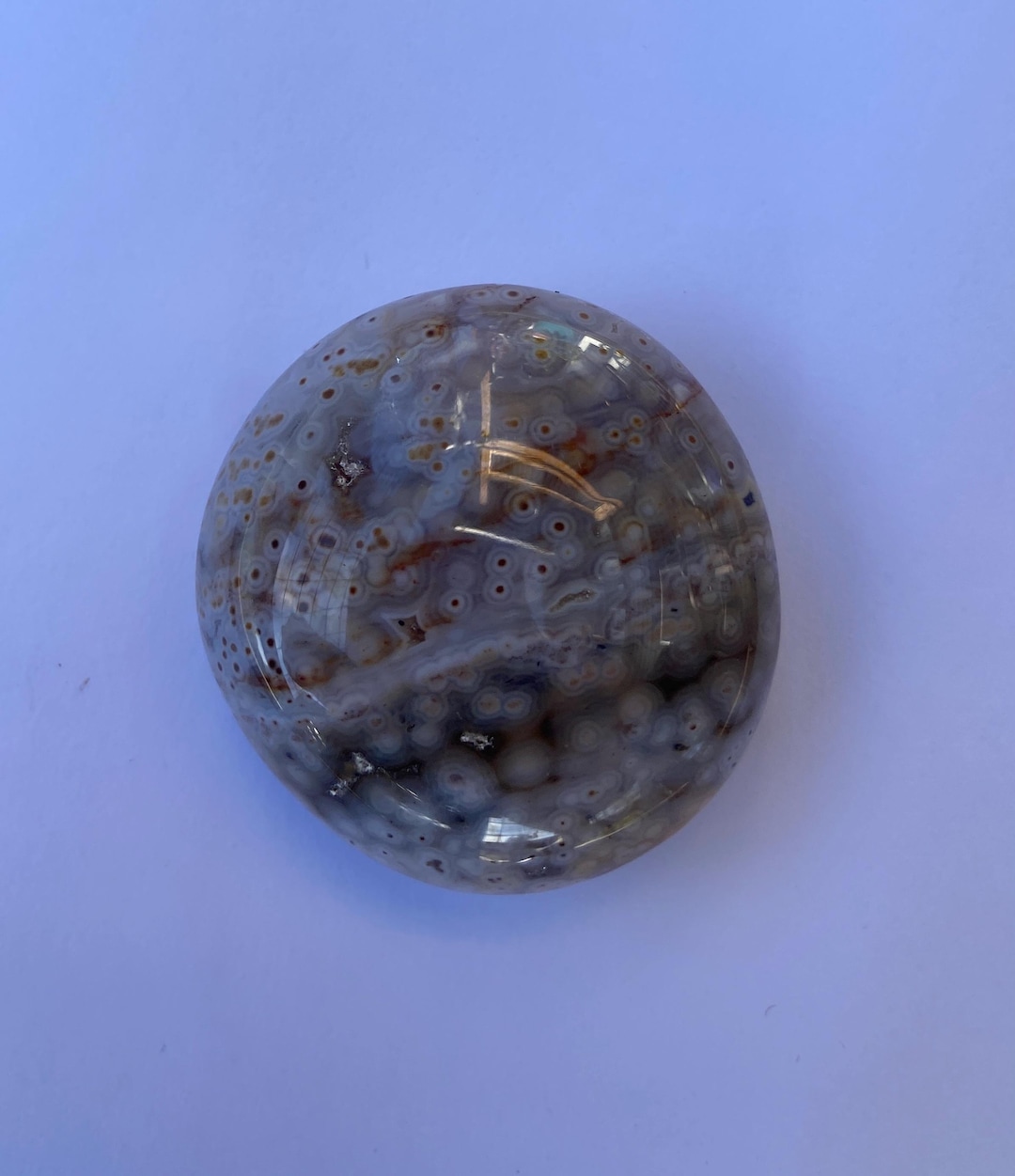 Fisheye Ocean Jasper Palm Stone - Etsy