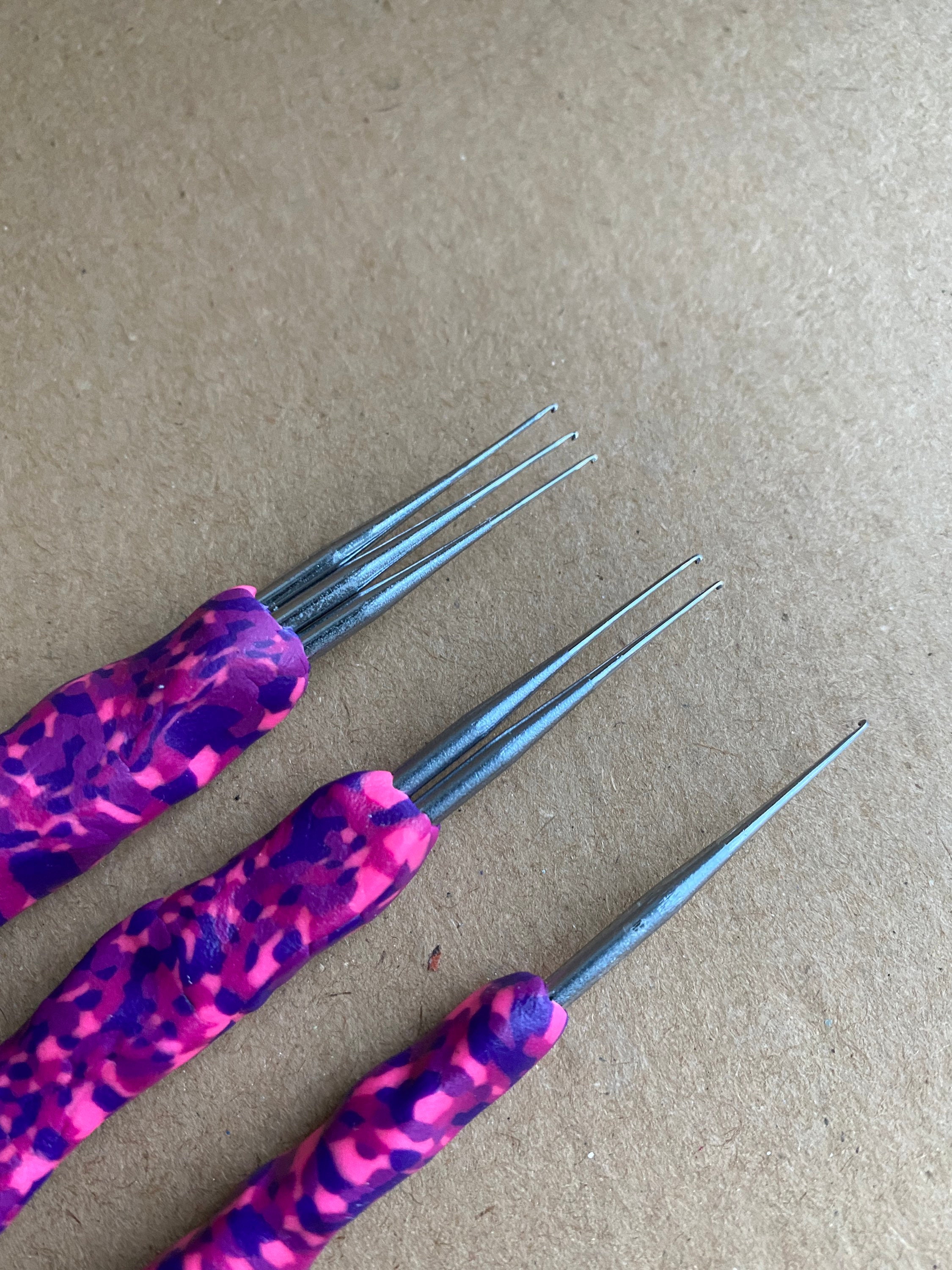 SET of 3 Dreadlock Crochet Tools 0,5 Mm, Unique Design, Needle for ...