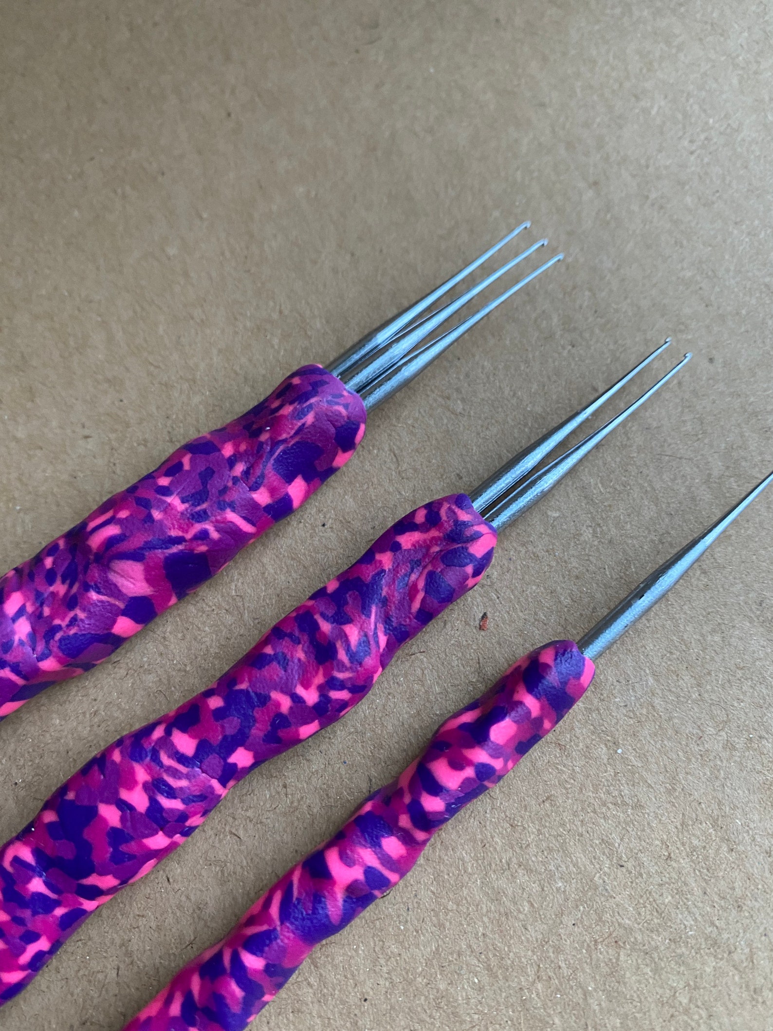 SET of 3 Dreadlock Crochet Tools 0,5 Mm, Unique Design, Needle for ...
