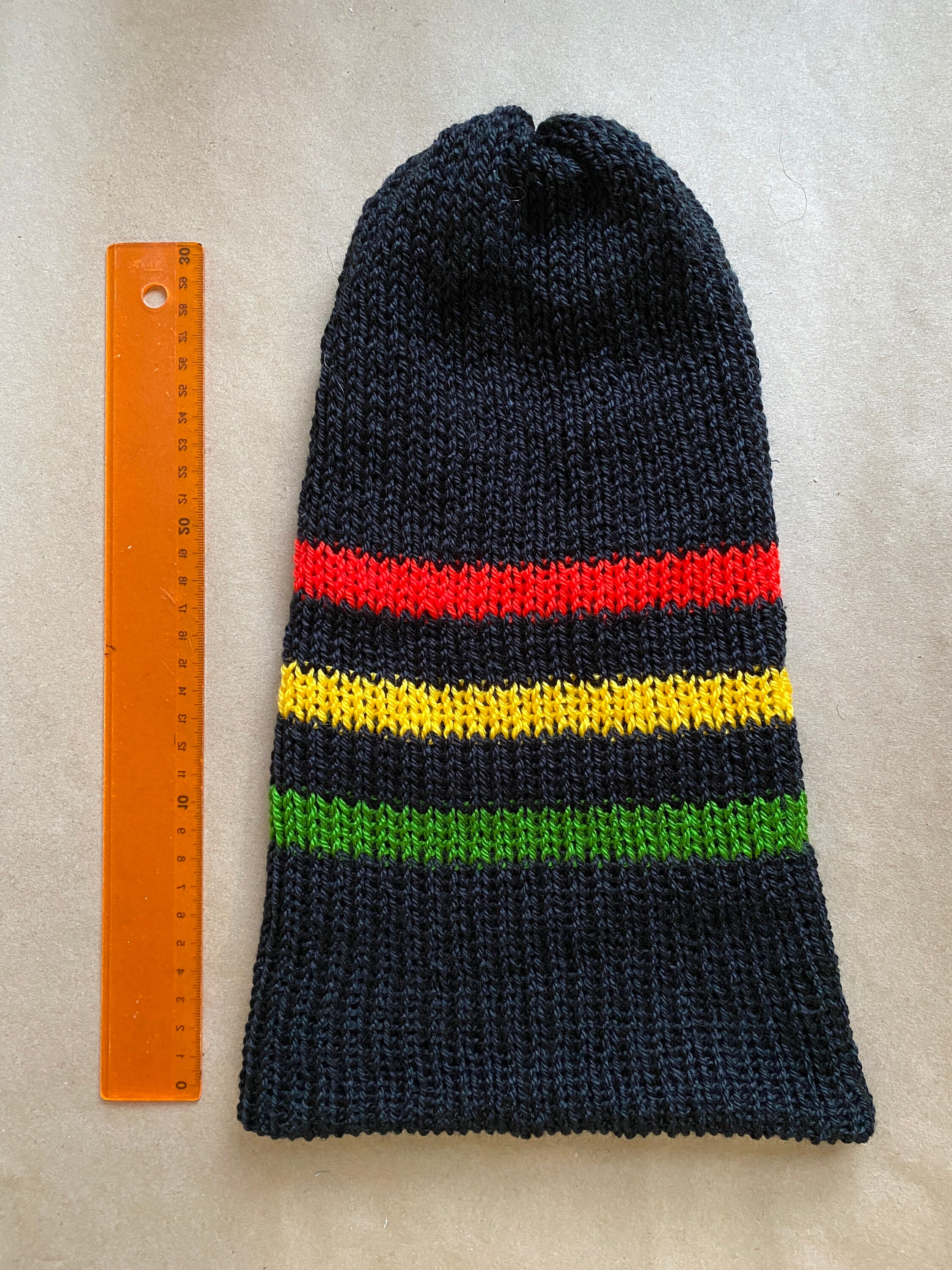 Striped Rasta Double Layered Hat Dread Beanie Mens Beanie - Etsy