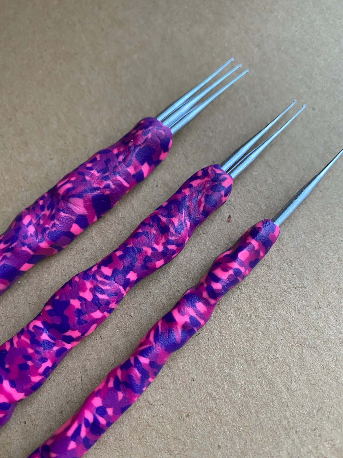 SET of 3 Dreadlock Crochet Tools 0,5 Mm, Unique Design, Needle for ...