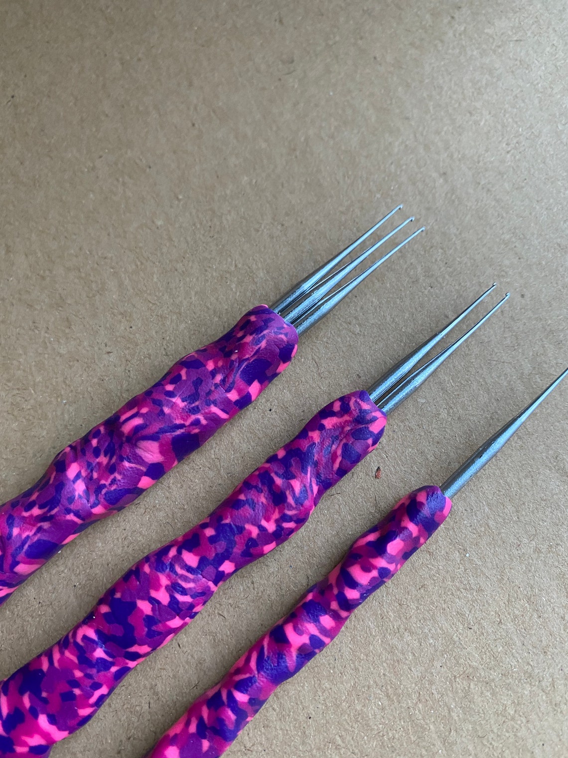 SET of 3 Dreadlock Crochet Tools 0,5 Mm, Unique Design, Needle for ...