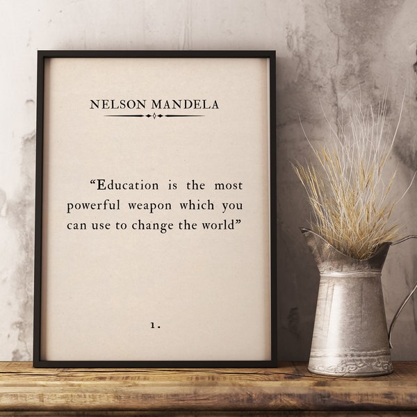 Nelson Mandela Quote - Etsy