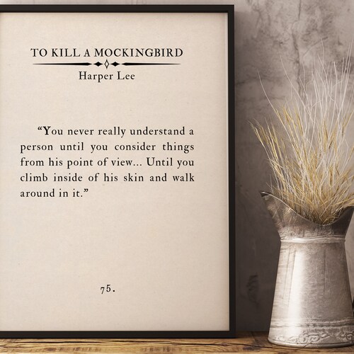 To Kill a Mockingbird Real Courage Harper Lee Quote Poster. - Etsy