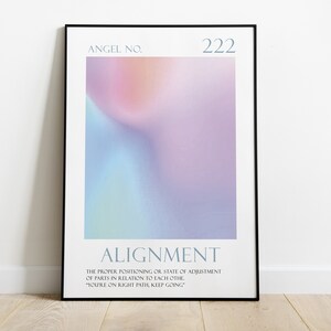 Angel Number 222, Aura Posters, Angel Number Poster, Alignment ...