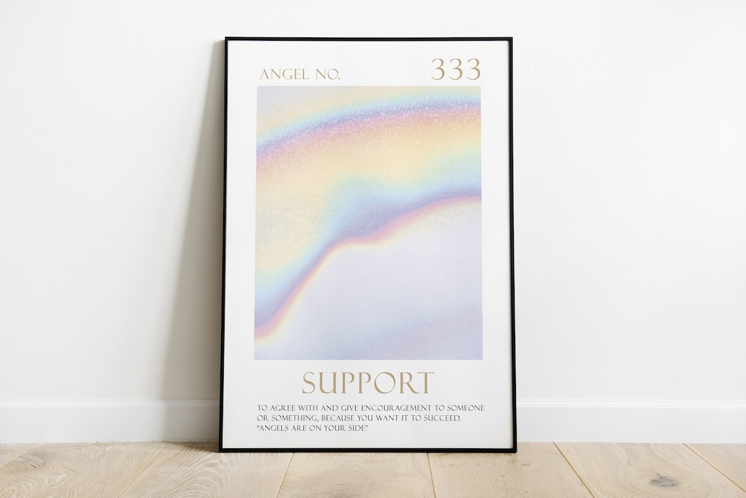 Angel Number 333, Aura Posters, Angel Number Poster, Support Aura Angel ...