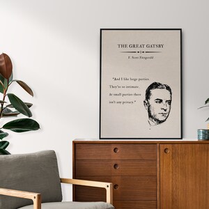 The Great Gatsby Quote Print From Francis Scott Fitzgerald's ...