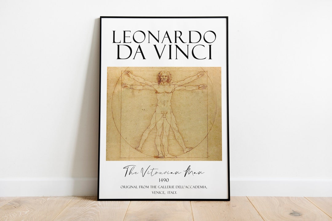 Leonardo Da Vinci, the Vitruvian Man, 1490, Famous Painting ...