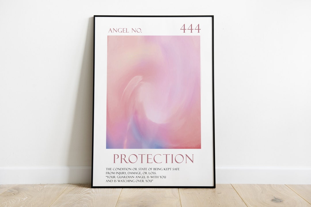 Angel Number 444, Aura Posters, Angel Number Poster, Protection Aura ...