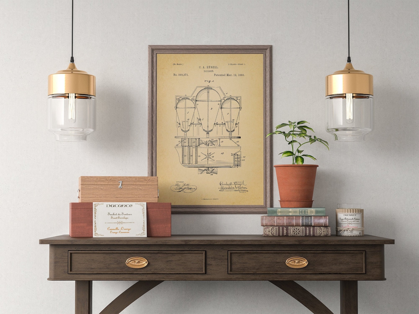 Balloon Patent Poster, Vintage Wall Art, Famous Patents, Aviator ...