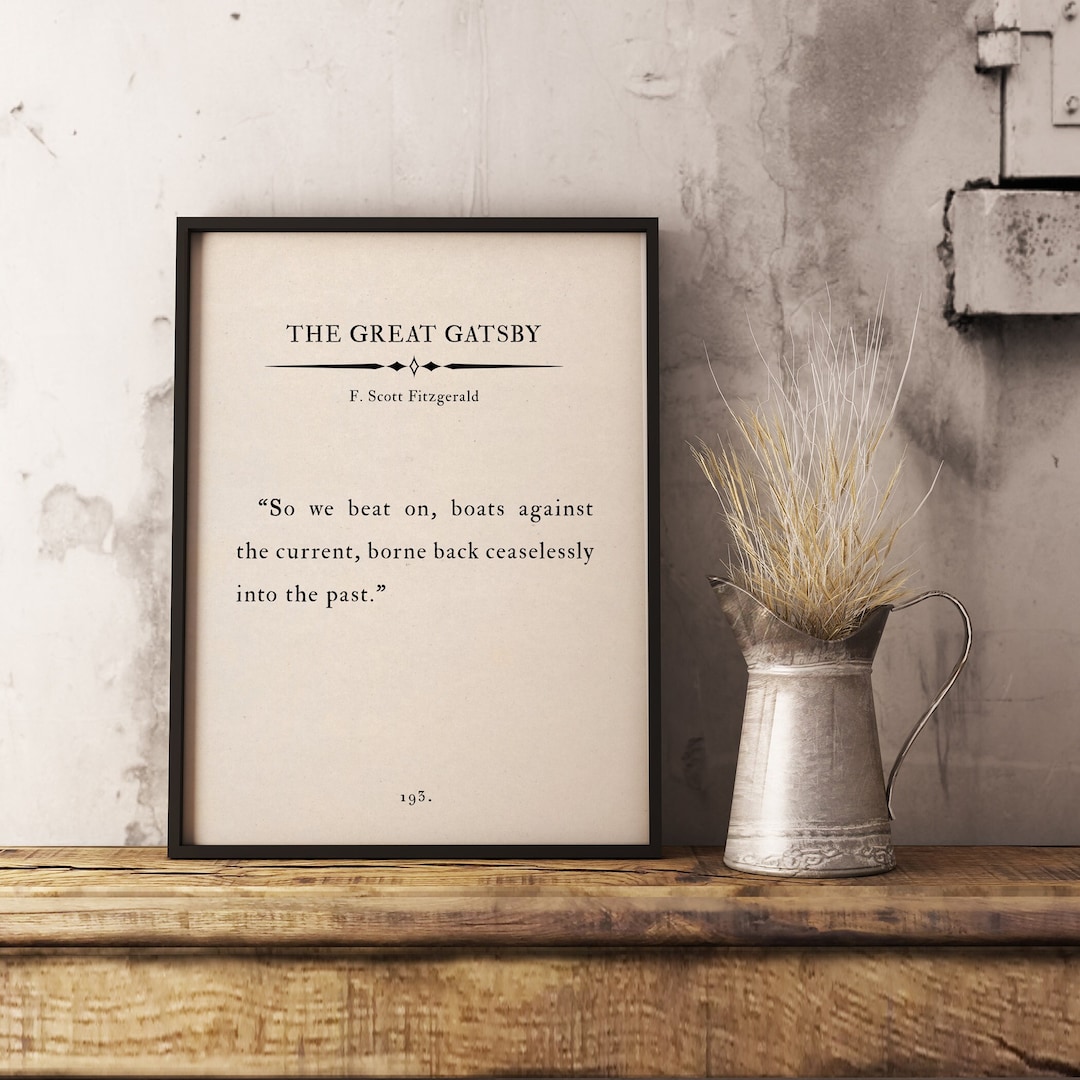 The Great Gatsby Quote Print – Vintage Book Page Art (digital Download ...