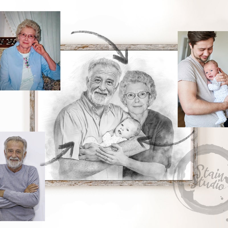 Personalized Drawing Deceased - Etsy UK