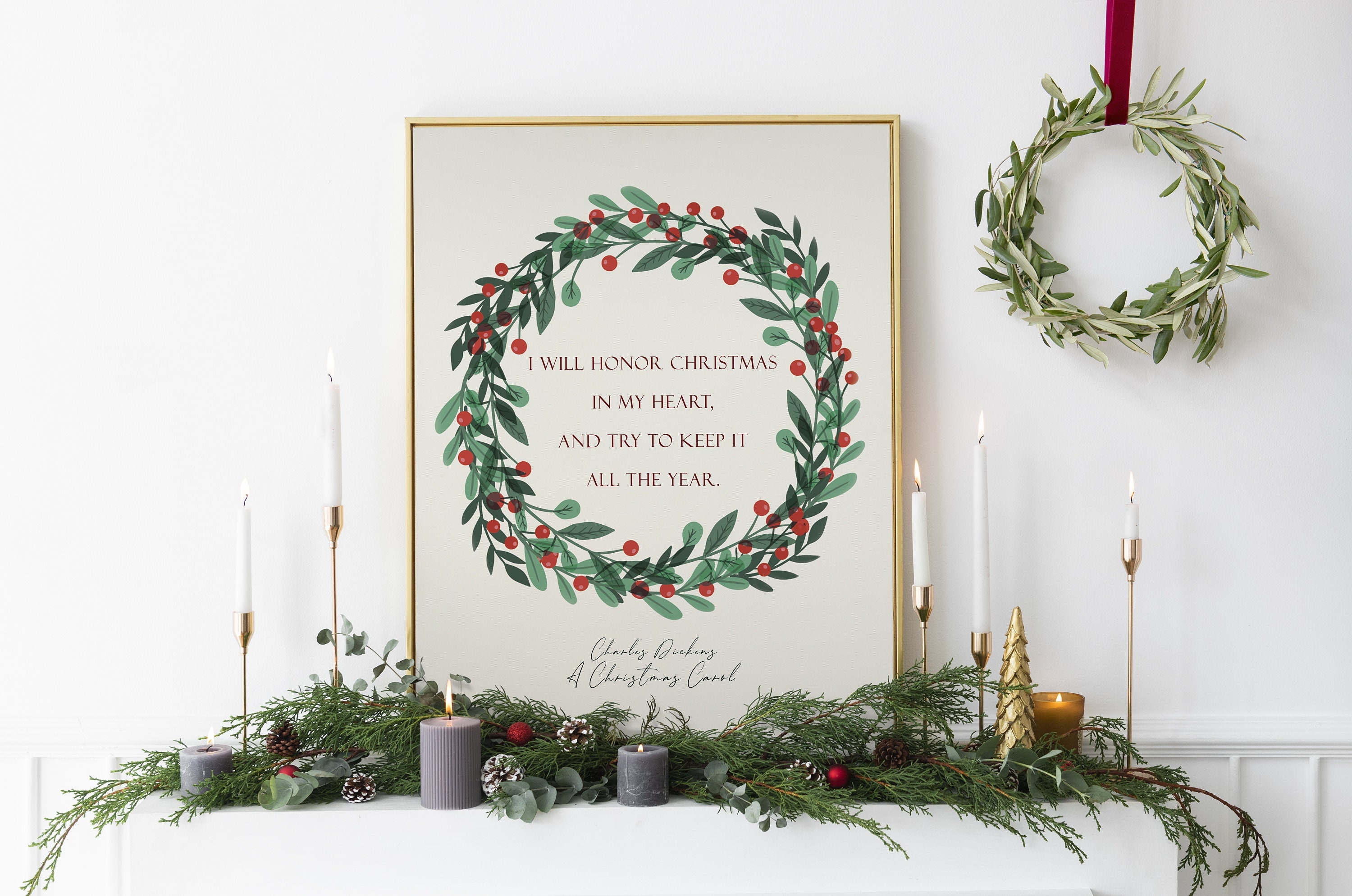 A Christmas Carol Poster Quote Charles Dickens Christmas - Etsy