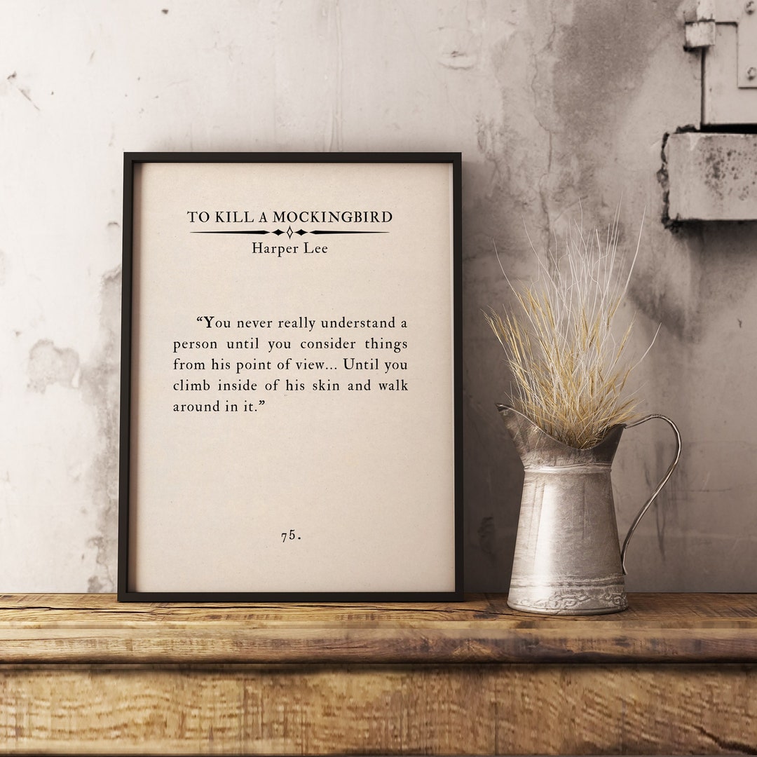 To Kill a Mockingbird, Harper Lee, Inspirational Book Page Print, Book ...