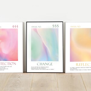 Angel Number 555, Aura Posters, Angel Number Poster, Gradient Aura ...