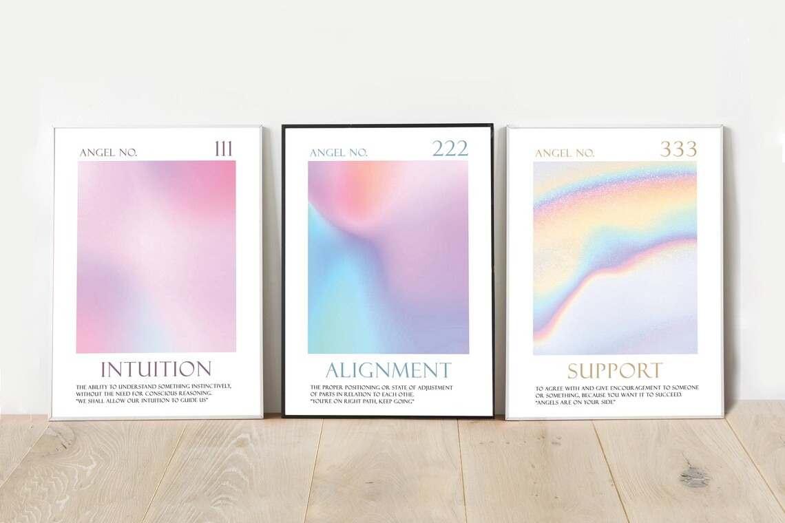 Angel Number 555 Aura Posters Angel Number Poster Gradient - Etsy