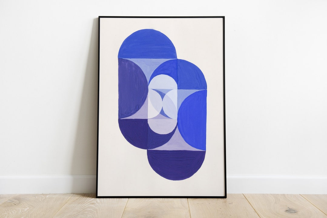 Key Blue by Joseph Schillinger Decor, Famous Art Print, Blue Abstract ...
