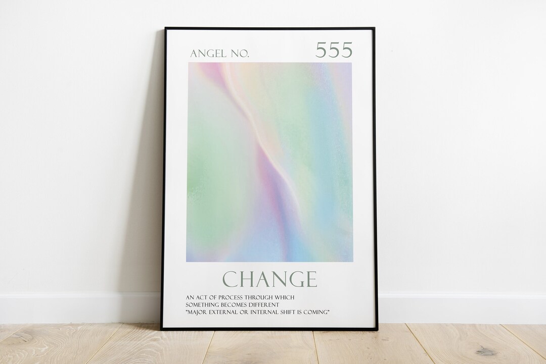 Angel Number 555, Aura Posters, Angel Number Poster, Gradient Aura ...