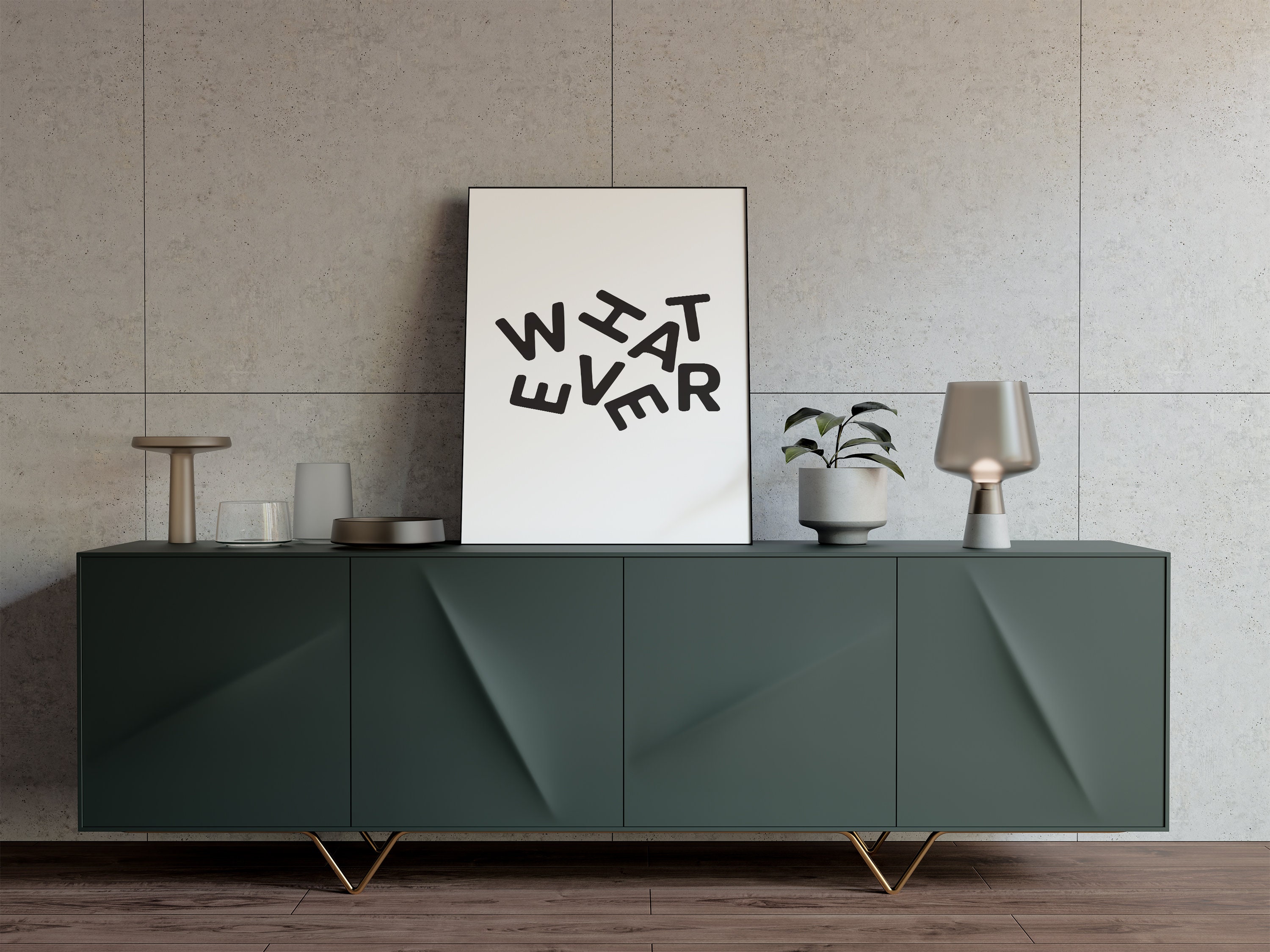 WHATEVER Printable Poster, Minimalist Boho Wall Art, Scandinavian ...
