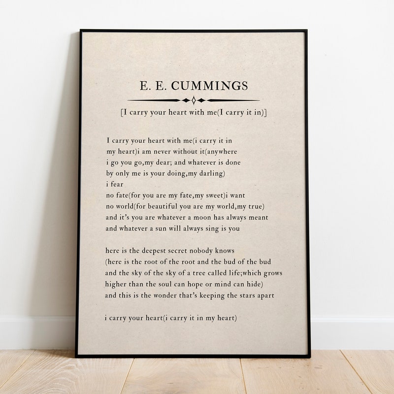 E E Cummings Quote - Etsy