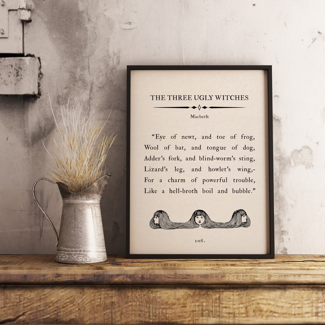 Halloween Quote, the Three Ugly Witches, Macbeth, William Shakespeare ...