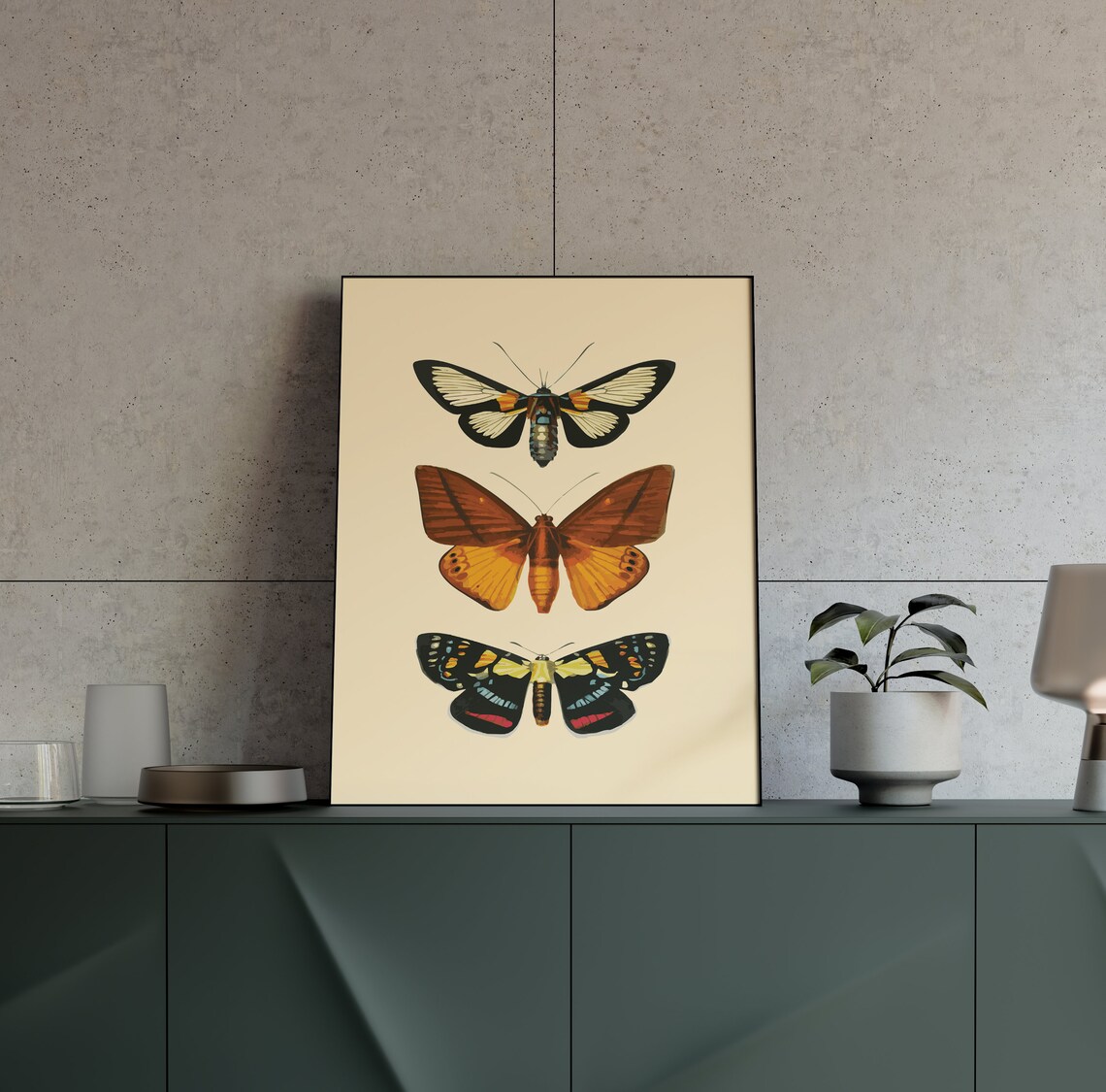 Moth and Butterfly Wall Art Print, Insect Decor (digital Download) - Etsy