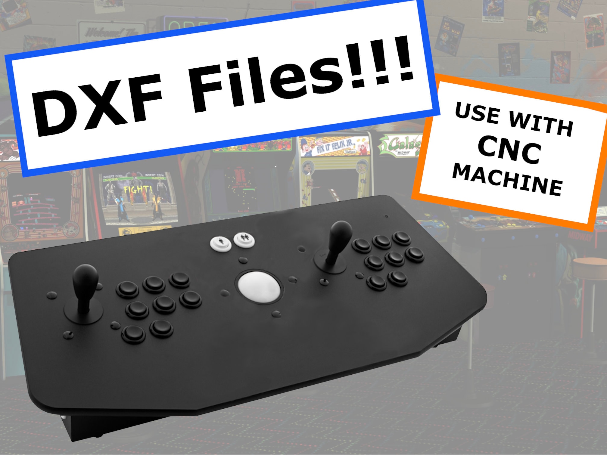 DXF File for X Arcade Tankstick Joystick Clone, Build Your Own DIY MAME ...