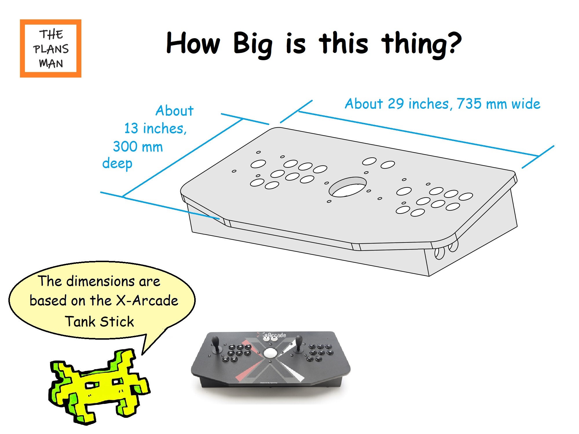 DXF File for X Arcade Tankstick Joystick Clone, Build Your Own DIY MAME ...