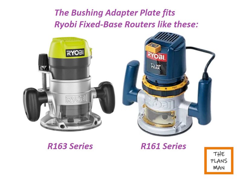 Guide Bushing Insert Plate for Ryobi Fixed-base Router, Use to Trace ...