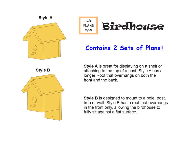 Simple Bird House Plans & Instructions, Super Easy DIY Nature Project ...