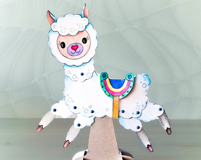 Llama Paper Doll INSTANT DOWNLOAD, Printable Alpaca Coloring Page ...