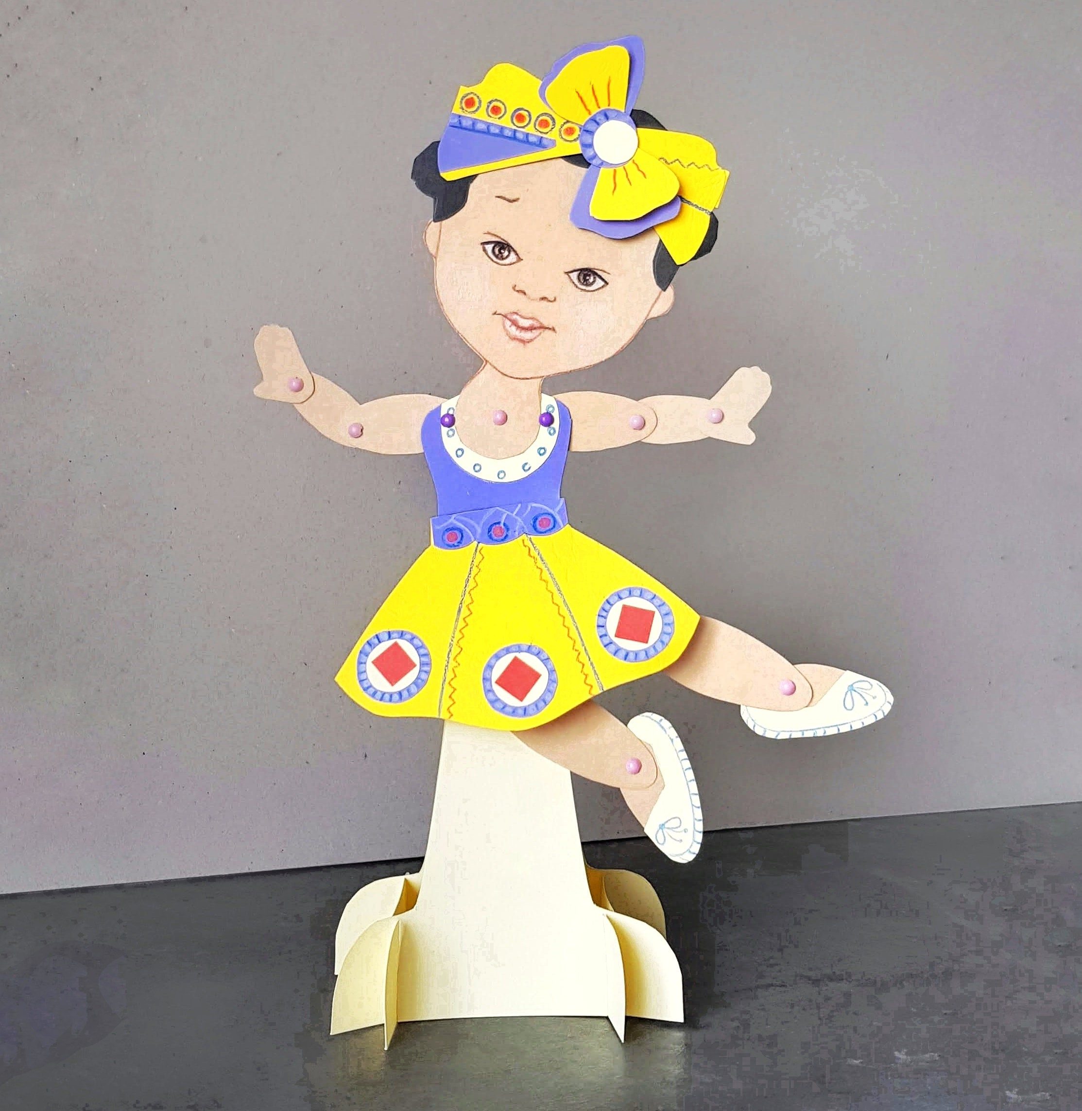 Printable Articulated Paper Doll Paper Dolls Collage Template Dress up ...