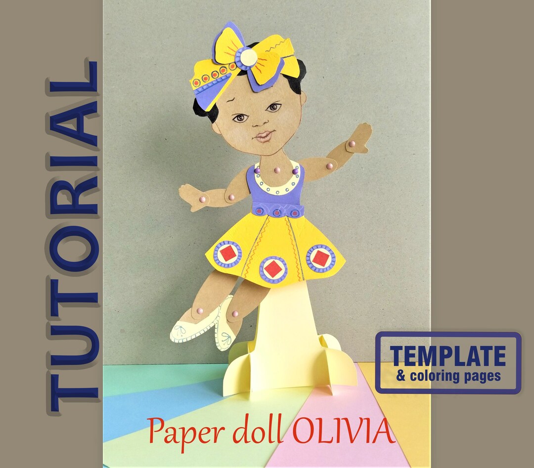 Printable Articulated Paper Doll Paper Dolls Collage Template Dress up ...