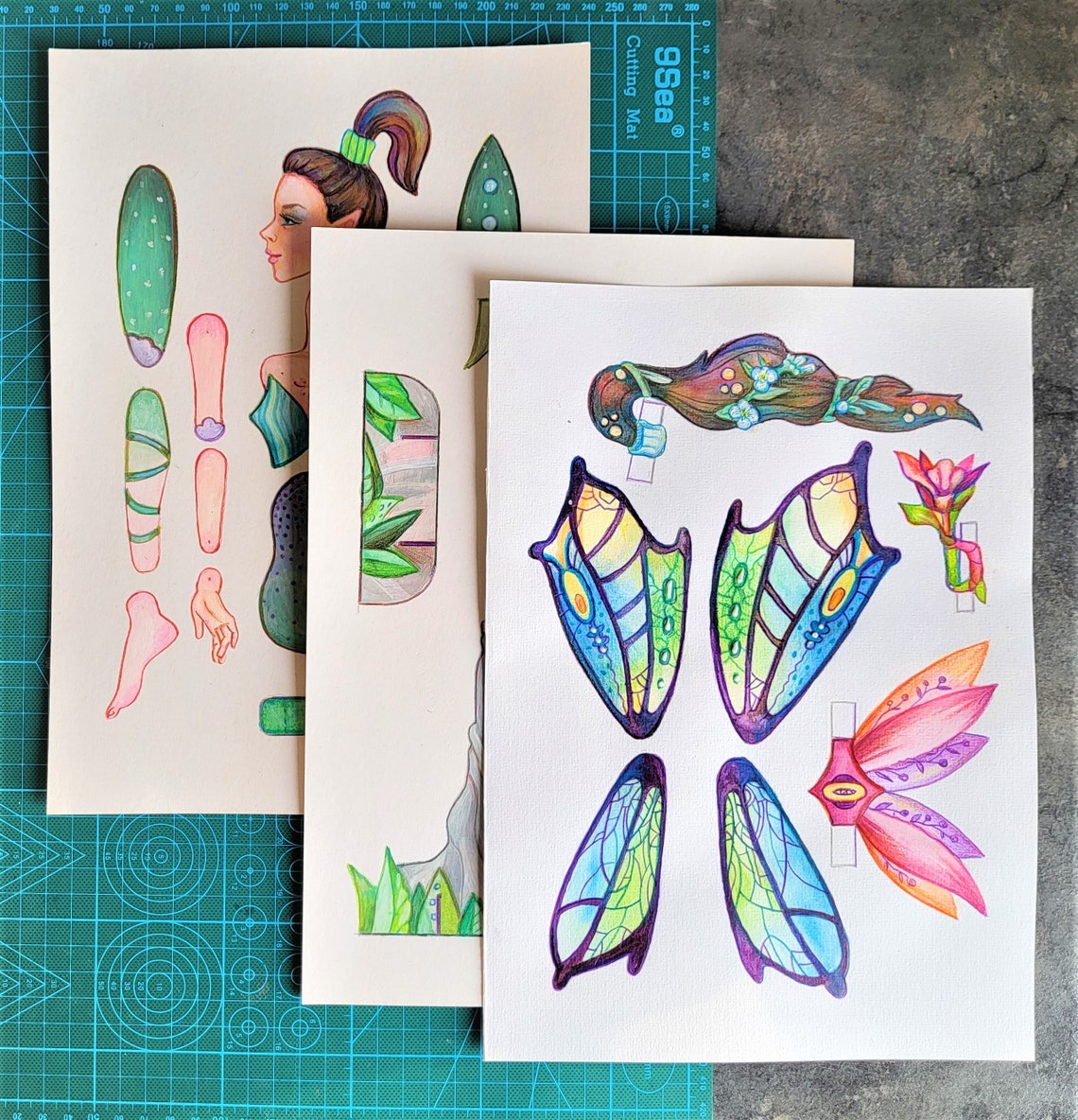 Printable Fairy Paper Doll. DIY Articulated Paper Doll With Doll Stand ...