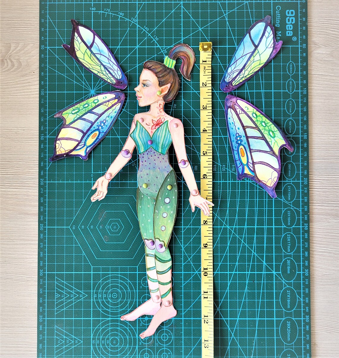 Printable Fairy Paper Doll. DIY Articulated Paper Doll With Doll Stand ...