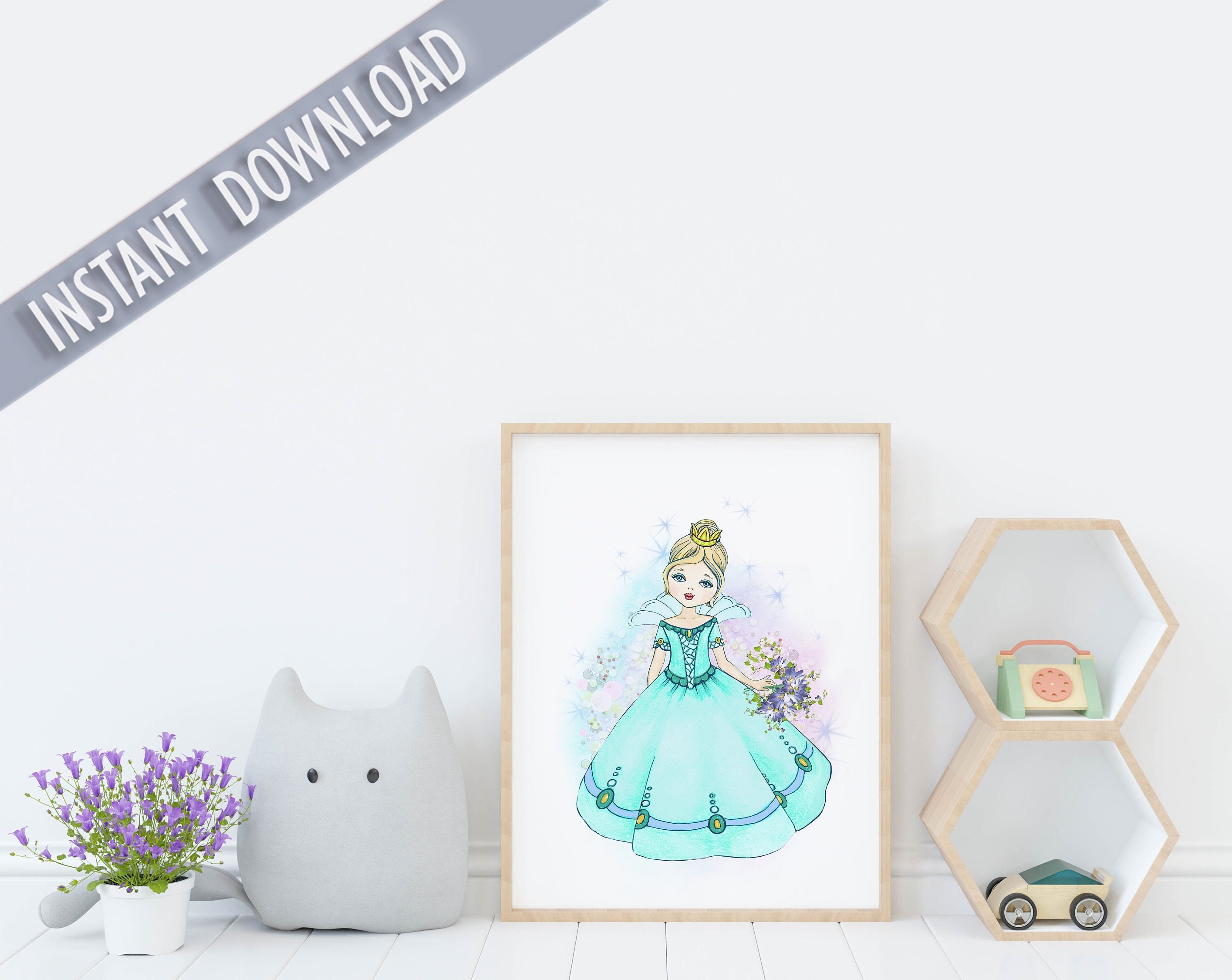 Girly Wall Art Printable. Little Princess Wall Art. Princess Room Decor ...
