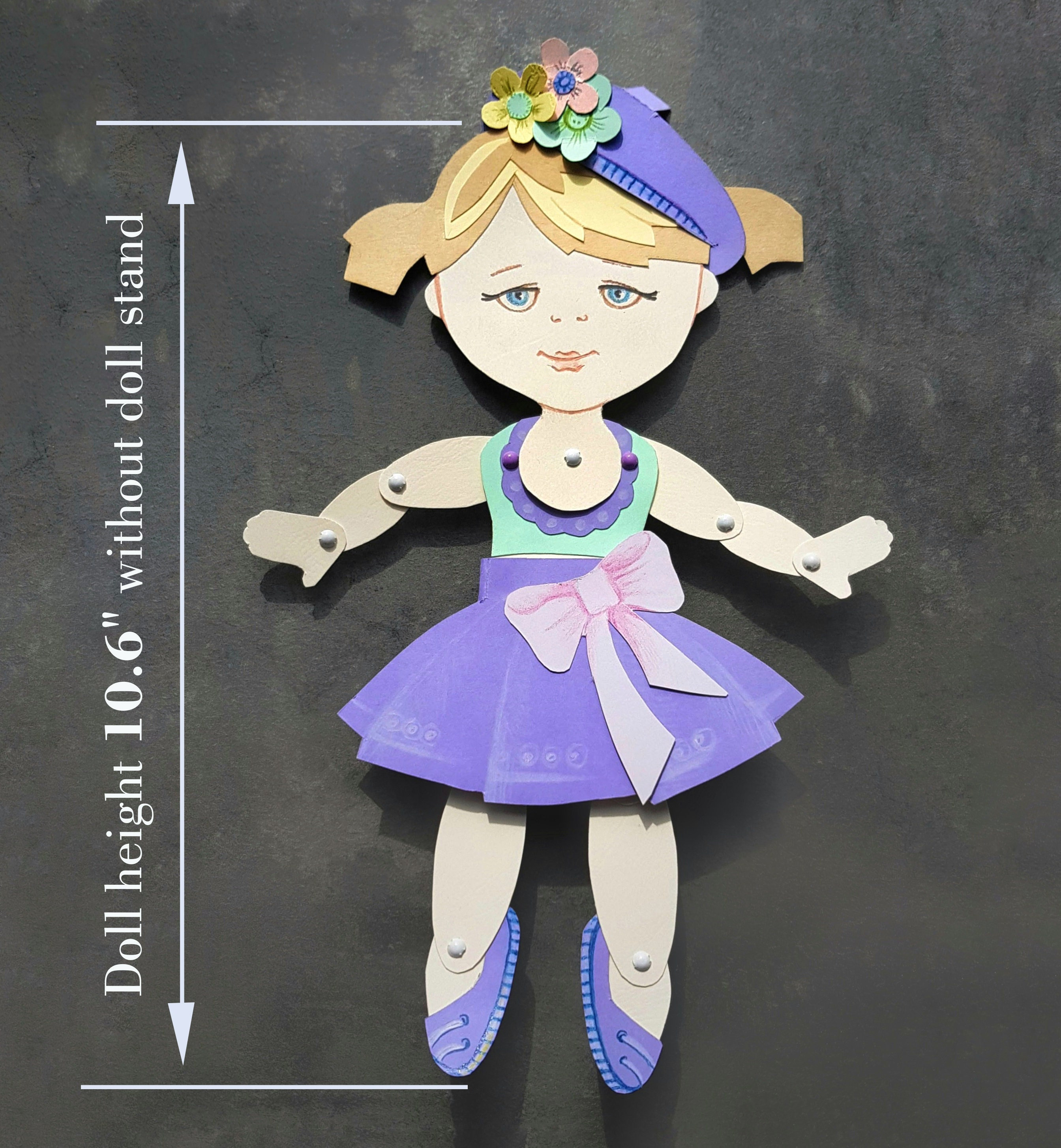 Articulated Paper Doll Template PDF. DIY Jointed Paper Doll With Doll ...