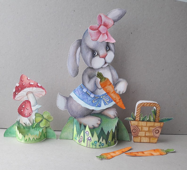 Rabbit Paper Doll: Easter Dress up Activity (PDF Printable) - Etsy